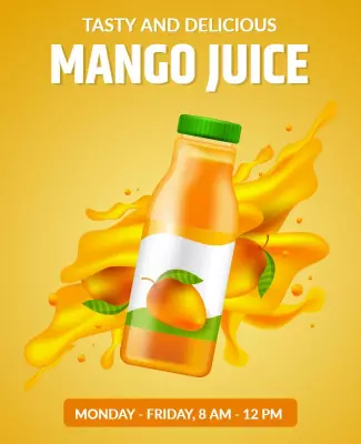 Juice Poster Templates - Free for Bars, Cafes & Juice Shops