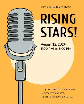 Talent Show Poster Templates Free, Editable & Ready to Print