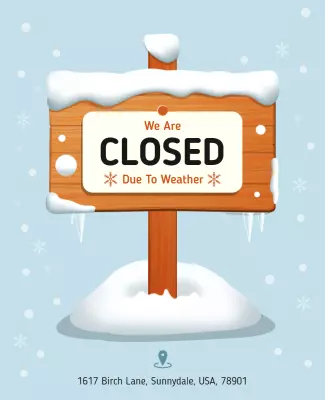 Printable Weather Flyer Templates for Closures & Cancellations