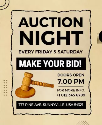 Printable Auction Flyer Templates for Events & Fundraisers