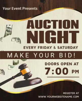 Auction Flyer Templates for Bidding Events & Promotions