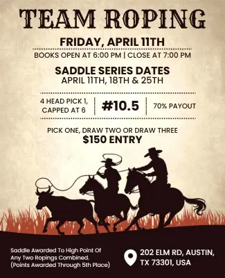 Customizable Rodeo Flyer Templates for Western Events & Parties