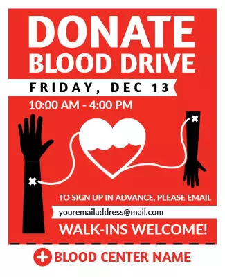 Blood Drive Flyer Templates - Free to Edit, Download & Print