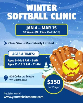 Softball Flyer Templates – Easy to Edit & Quick Download