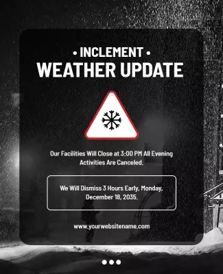 Printable Weather Flyer Templates for Closures & Cancellations