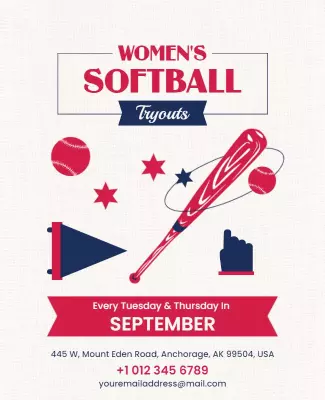 Softball Flyer Templates – Easy to Edit & Quick Download
