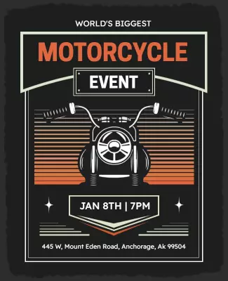 Motorcycle Flyer Templates | Edit for Motorbike Events